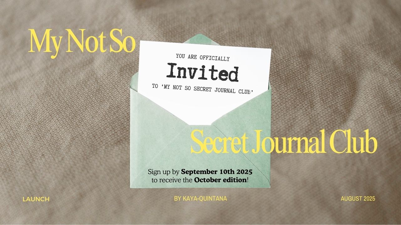 Join 'My Not So Secret Journal Club': Monthly snail mail with exclusiv ...